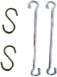 Q1 Beads 2 Jhula Rod, 2 S hooks Swing Hammock Hanging Accessories Rod ...