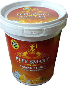 Puff Smart Premium Herbal Flavors 1 kg Bucket Orange Chill Hookah ...