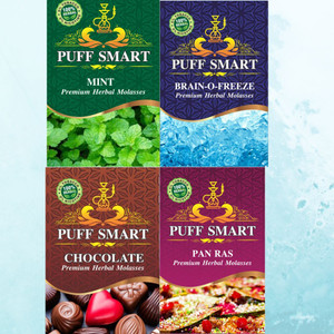 Puff Smart HOOKAH FLAVORS SET OF 4 BRAIN-O-FREEZE, PAN RAS, MINT ...