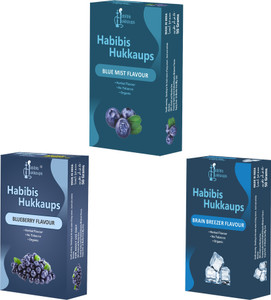 Habibis hukkaups Herbal Flavour Blue Mist+Blueberry+Brain Breezer Blue ...