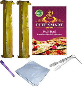 Puff Smart Magic Coal, Tong, Mouth Tip, Foil With Pan Ras Hookah Flavor ...
