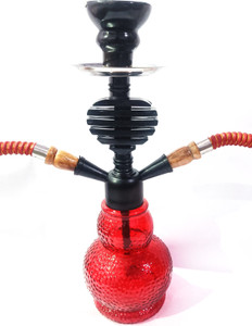 SKY HIGH Russian Style Black Heart Double Pipe Hookah 15 inch Iron ...
