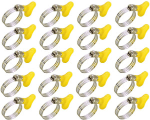 ESEKSAFAR 20pc Easy Adjustable Butterfly Pipe Clamp 1inch Size adjust ...