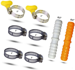 ESEKSAFAR 1” 4pcs Stainless steel 2pc Plastic Clamp & 0.5” 2pc Pipe ...