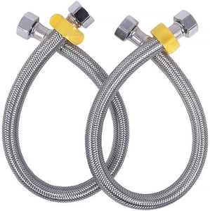 ALPHA SS-304 Grade, 24-INCH Connection Pipe, (2-Piece Set),for Geyser ...