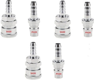 Inditrust 3Pair PH20 & SH20 Pneumatic Air Line Hose Quick Coupler 1/4 ...