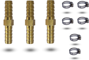 ESEKSAFAR Heavy duty 3pc Two Way Gas Pipe Brass Connector 10mm & 6pc ...