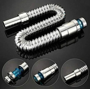 JQVA PVC Water Outlet Waste Pipe for Wash Basin/Sink (Chrome) sink pipe ...