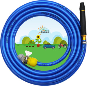 SUNICE 10 Meter Metallic Blue Flexible Hose Pipe (Diameter Size ½’’,0.5 ...