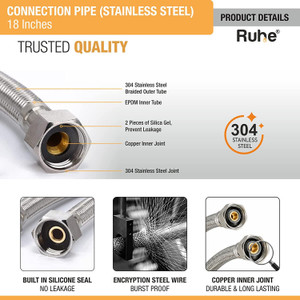ENNIUS Conn Pipe SS - 24 inch // QT - 3 pack Stainless steel connection ...