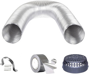 Ardnib Kitchen Chimney 6"inch Duct Pipe 6 Feet/ Flexible Aluminium Pipe ...