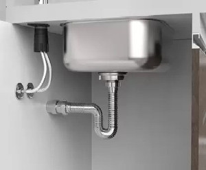 NAVMAV Waste Pipe Chrome Flexible PVC Hose Pipe for Bathroom Wash Basin ...