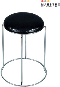 MAESTRO Black Stainless Steel Round Stool for Kitchen,Cafe,Doctor Stool ...