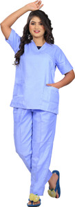 LUNAIN Female Sky Blue Scrub Suit-XXL Gown Hospital Scrub Price in ...