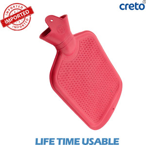 CRETO Heating Bag Pain Reliever Non Electric Rubber 1 L Hot Water Bag ...