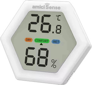 amiciSense Digital Hygrometer Thermometer, Temperature and Humidity ...