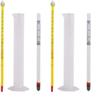 BOMBEY SCIENTIFIC Plastic Jar 250Ml & Glass Hydrometer 700-1000 ...