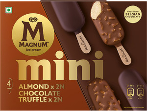 Kwality Wall's Almond, Chocolate Magnum Mini Truffle Ice Cream Stick ...