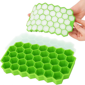 Amrit 37 cavity Honeycomb Silicon ice cube tray, flexible ice cube ...