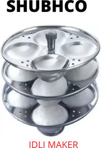 SHUBHCO IDLI STAND 3 PLATE Stainless Steel 3-Rack Idli Stand, Makes 12 ...