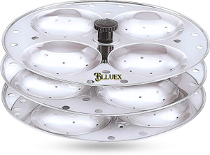 BLLUEX 3 Plates Stainless Steel Heavy Quality Idli Stand 1 set ...