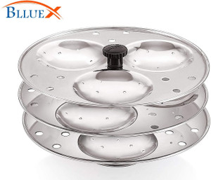 BLLUEX 3 Plates Stainless Steel Heavy Quality Idli Stand Set Of 1 ...