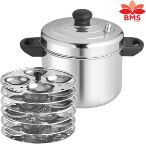 BMS Lifestyle Pearl Stainless Steel 6-Plates Idly Maker/Cooker (6 ...