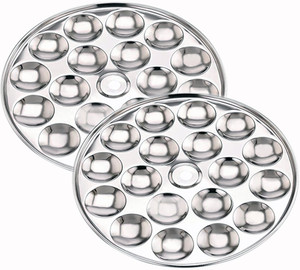 Prithi Home's and Kitchen Stainless Steel 2 Mini Idly plate without ...