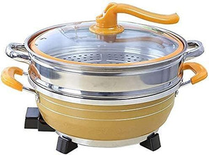 JILMAJ 2 In 1 Electric Cooker Electric Frying Pan Electric Steamer ...