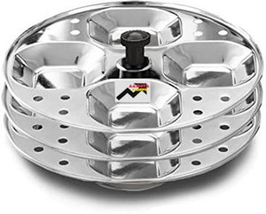 aashita shoppe 3 Plates Stainless Steel Square Idli Maker/stand Makes ...