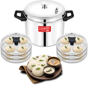 Classic Essentials Stainless Steel Idli Cooker with 6 Plates, 24 Idlis ...