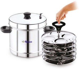 MAHAVIR Stainless Steel Idli Cooker with 6 Idli Plates Induction ...