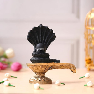 JaipurCrafts Premium Shivling with 5 Snake Shiv Lingam Statue Snake ...