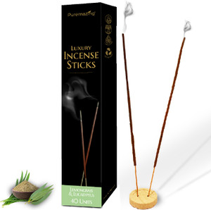 Puremazing Natural Incense Sticks Pack of 1 | Lemongrass & Eucalyptus ...