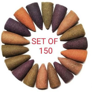 MORATER Backflow Incense Cones Pack of 150 pcs Back Flow Smoke Cone for ...
