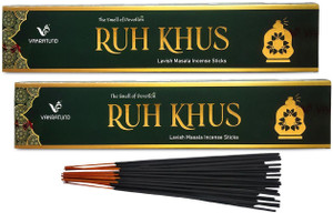 Adhvik Box Pack of 2 (15 Stick Per Box) Ruh Khus Lavish Masala Incense ...