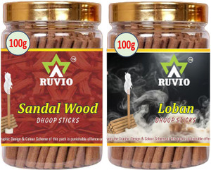 RUVIO Sandal Wood & Loban Incense Stick 100g Pack Of 2 Sandal Wood ...