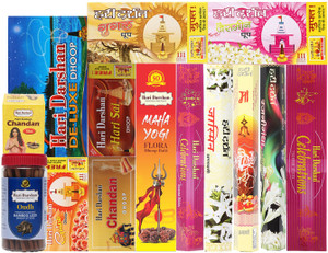Hari Darshan Multi-Fragrance Agarbatti Dhoop and Chandan Tika Pack of ...