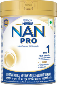 Nestle Nan Pro 1 Infant Formula Powder Stage 1, Tin Pack Upto 6 Months ...