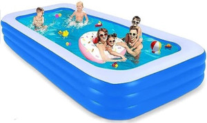HornFlow Super Jumbo Children's Swimming Pool With Free Pump Inflatable ...