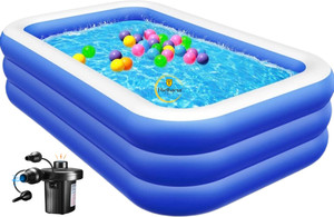 THELHARSATOYS 10 Ft Family Pool For Kids and Adults With 10 Colour Full ...