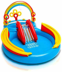 Mt hub Rainbow Ring Play Center Inflatable Swimming Pool For Kids And ...
