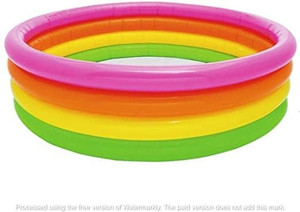 KidsZeeNie 6Ft Inflatable Sunset Glow 6Ft Round Colourful Swimming Pool ...