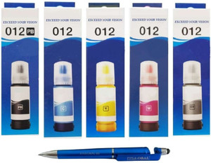 itglobal OG- Epson 012 Set Of 5 Black + Tri Color Combo Pack Ink Bottle ...