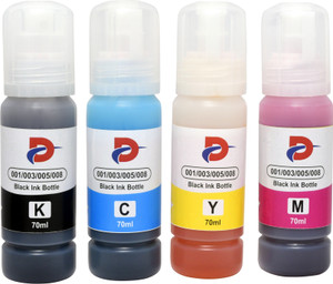 Dubaria 001, 003 Refill Ink for Epson EcoTank Printers Black + Tri ...