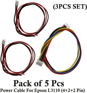 Ab enterprises Power Cable For Epson L3110 (4PIN+2PIN+2PIN (3PCS SET ...