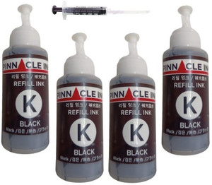Pinnacle Ink Refill Ink For Canon PIXMA G1010 All 4 BLACK Inks ...