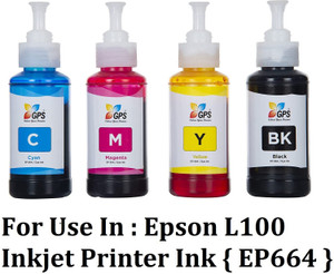 GPS Colour Your Dreams Epson L100 Inkjet Printer Ink Black Pack Of 4 ...