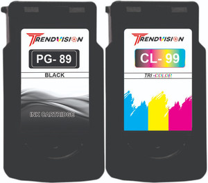 trendvision PG-89 Black & CL-99 Tricolor Combo Ink Cartridge for Pixma ...