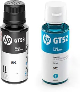 HP ORIGINAL INK BOTTLE FOR HP 502 ALL IN ONE Black & Cyan SMART TANK ...